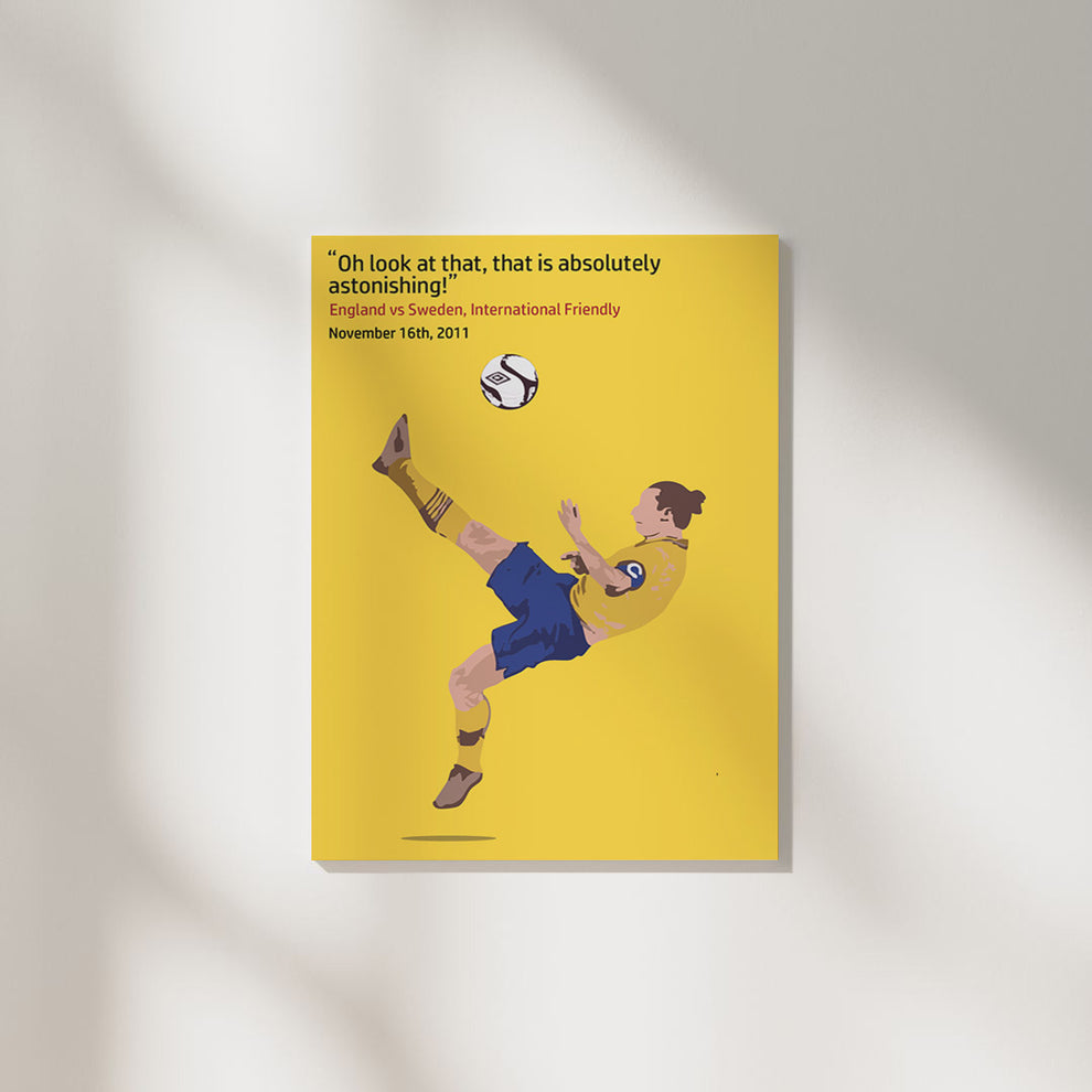 Zlatan Ibrahimovic Iconic Moment SWE | Football Poster – The Artflex