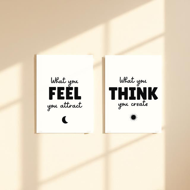 Feel & Think - Set of 2 | Poster Set – The Artflex
