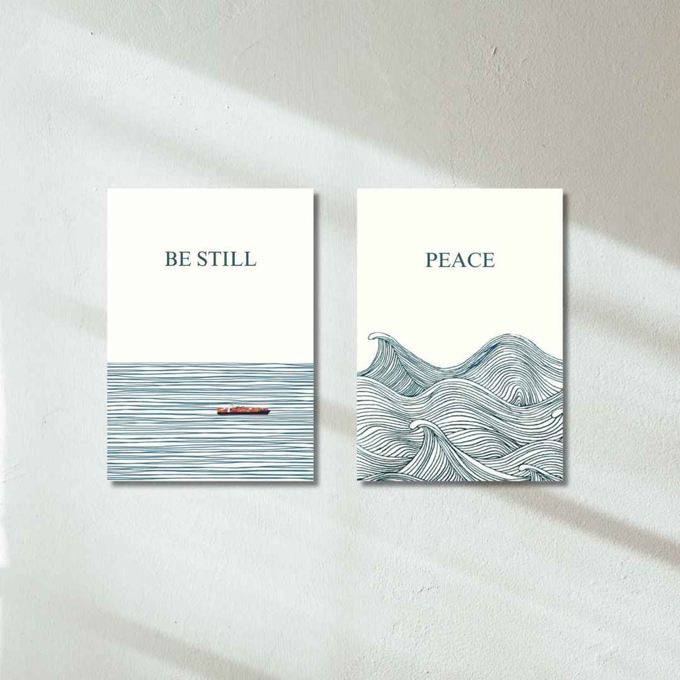 Be Still Peace - Set of 2 | Poster Set – The Artflex